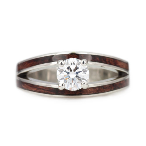 Trillion Cut Wooden Engagement Ring - Casavir Jewelry